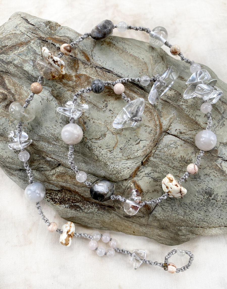 'Soul Path' crystal healing bracelet ~ double-wrap for wrist size 6.5 ...