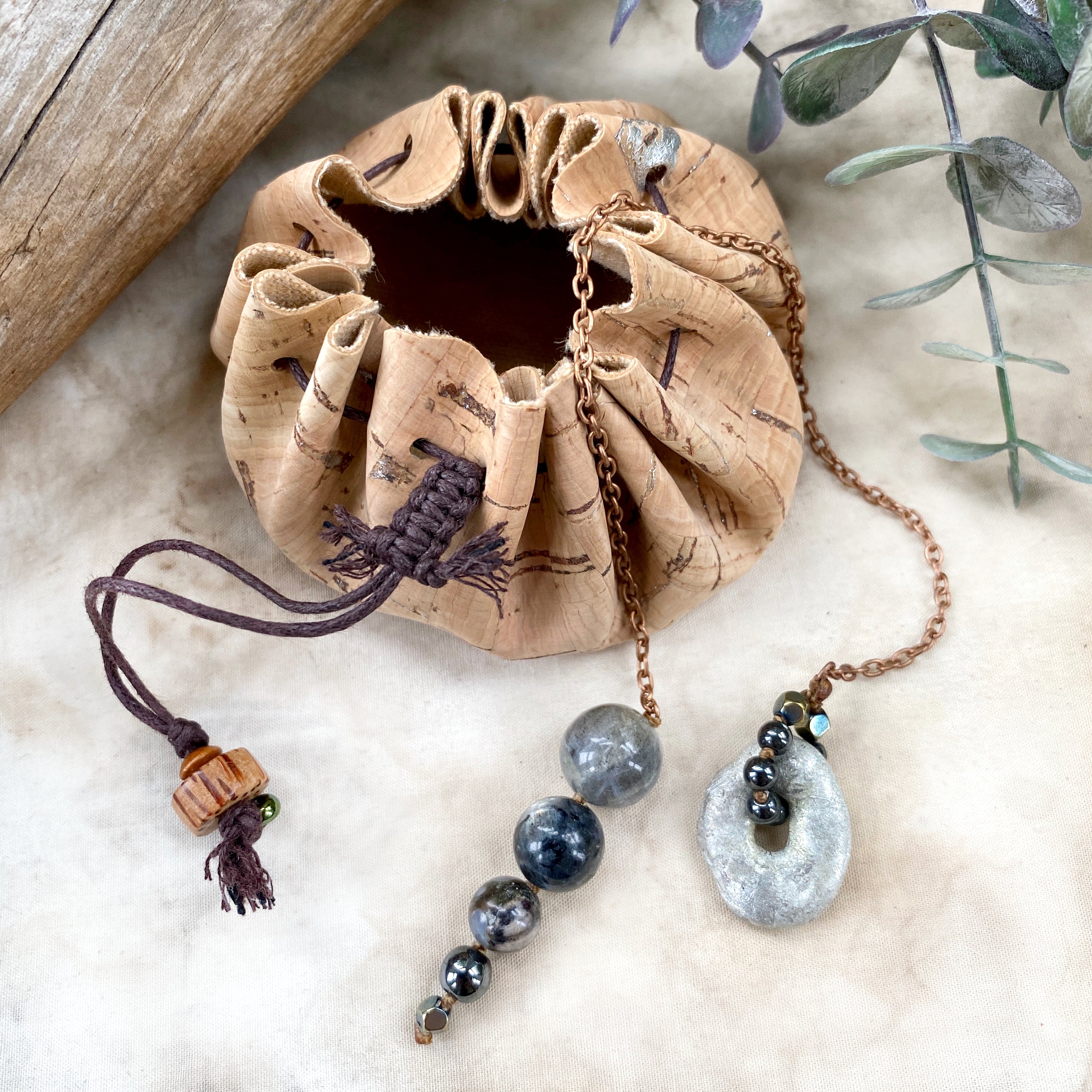 Unique crystal pendulum with pure copper chain & pewter handle – Spirit ...