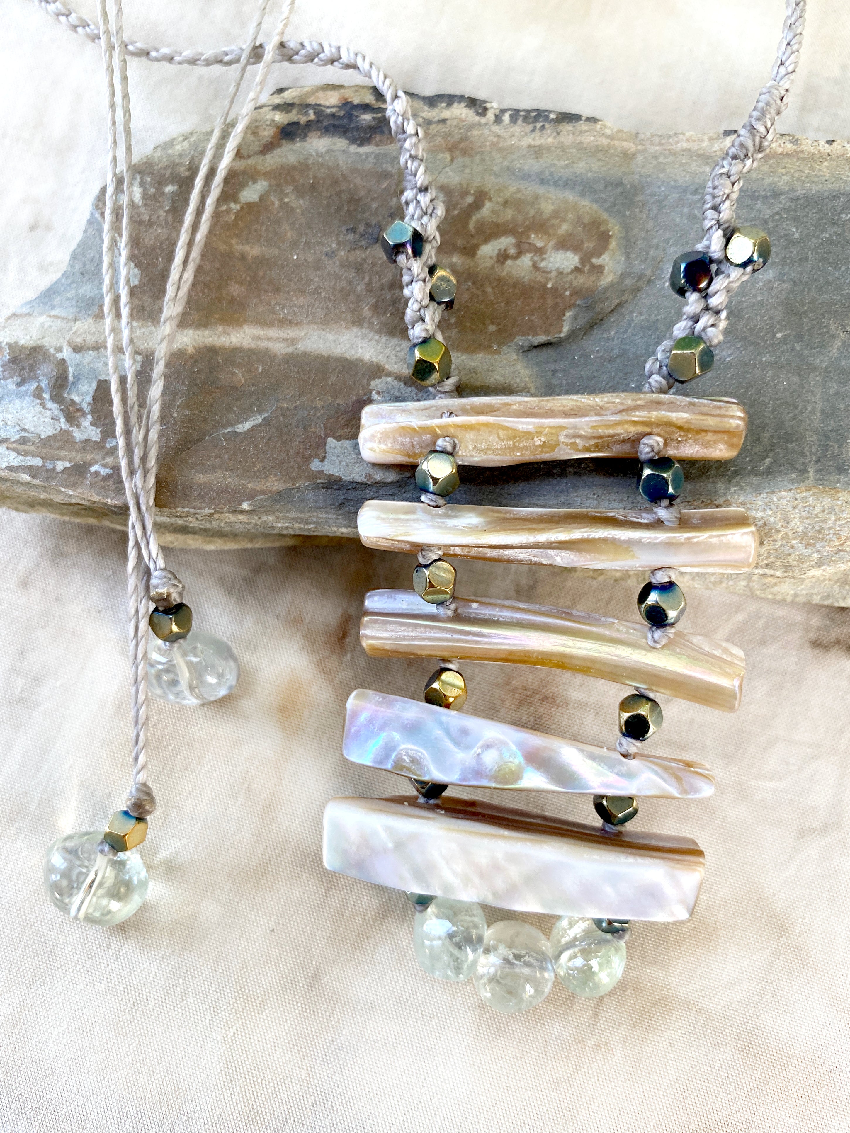 'Energy Ladder' crystal healing amulet with Mother of Pearl – Spirit ...