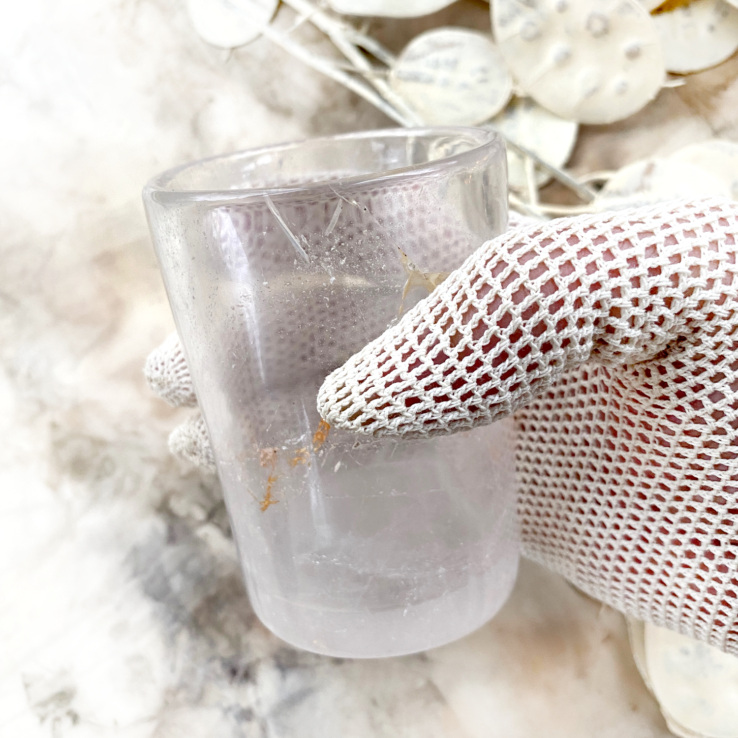 Carved Quartz crystal drinking cup / tumbler ~ one of a kind – Spirit ...