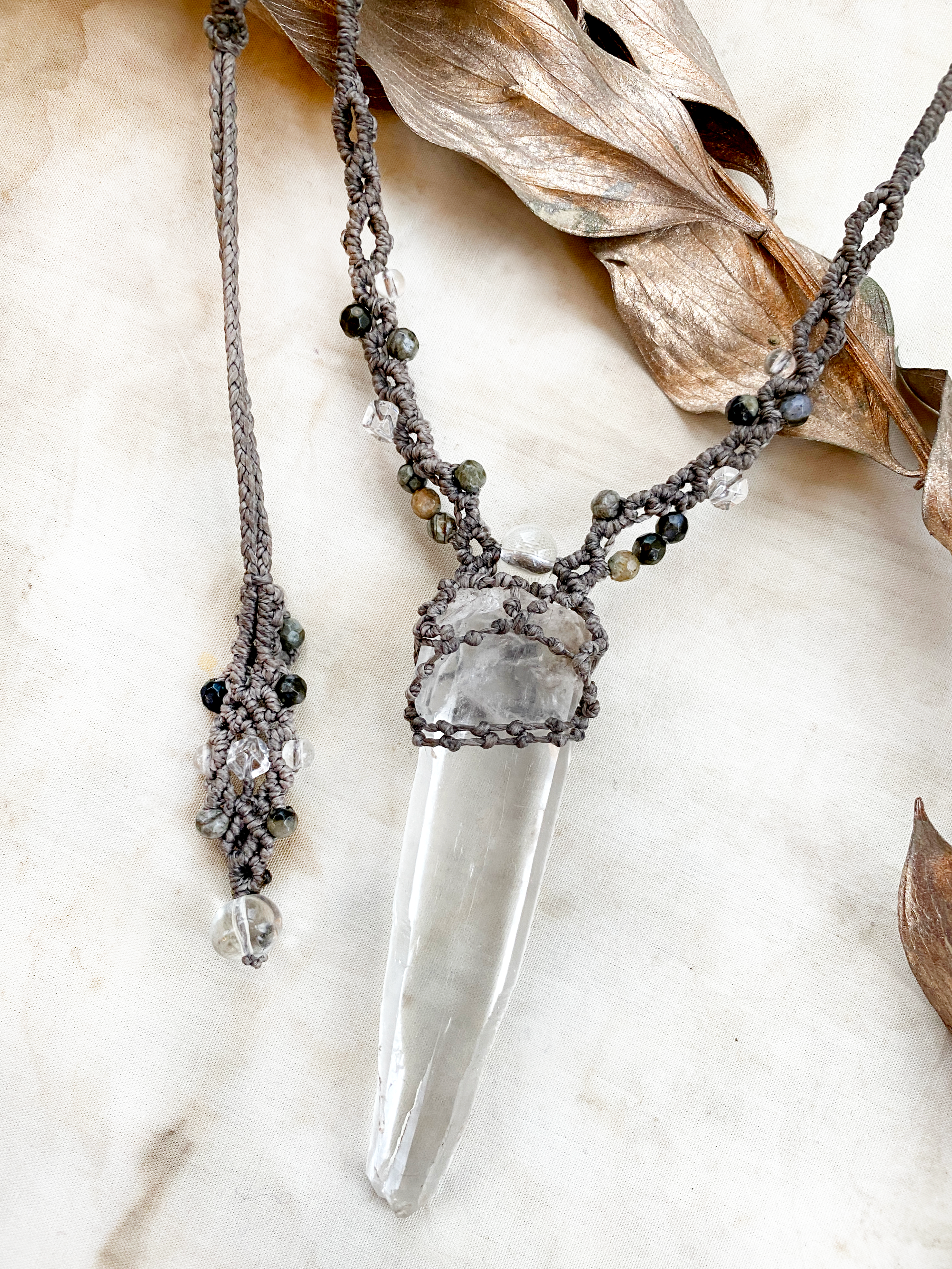 Tabular Laser Quartz crystal healing amulet – Spirit Carrier