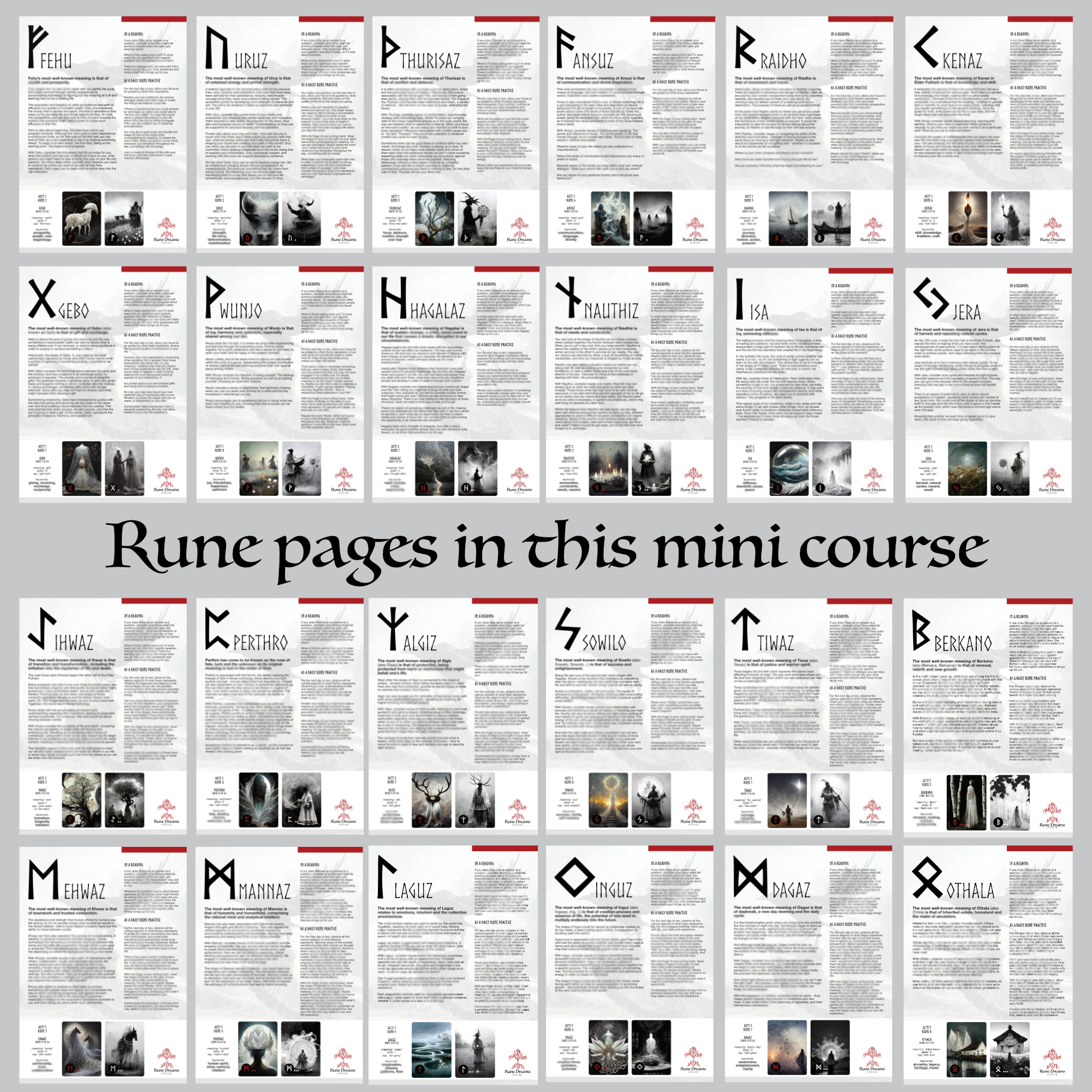 Elder Futhark mini course for learning rune meanings for divination ...
