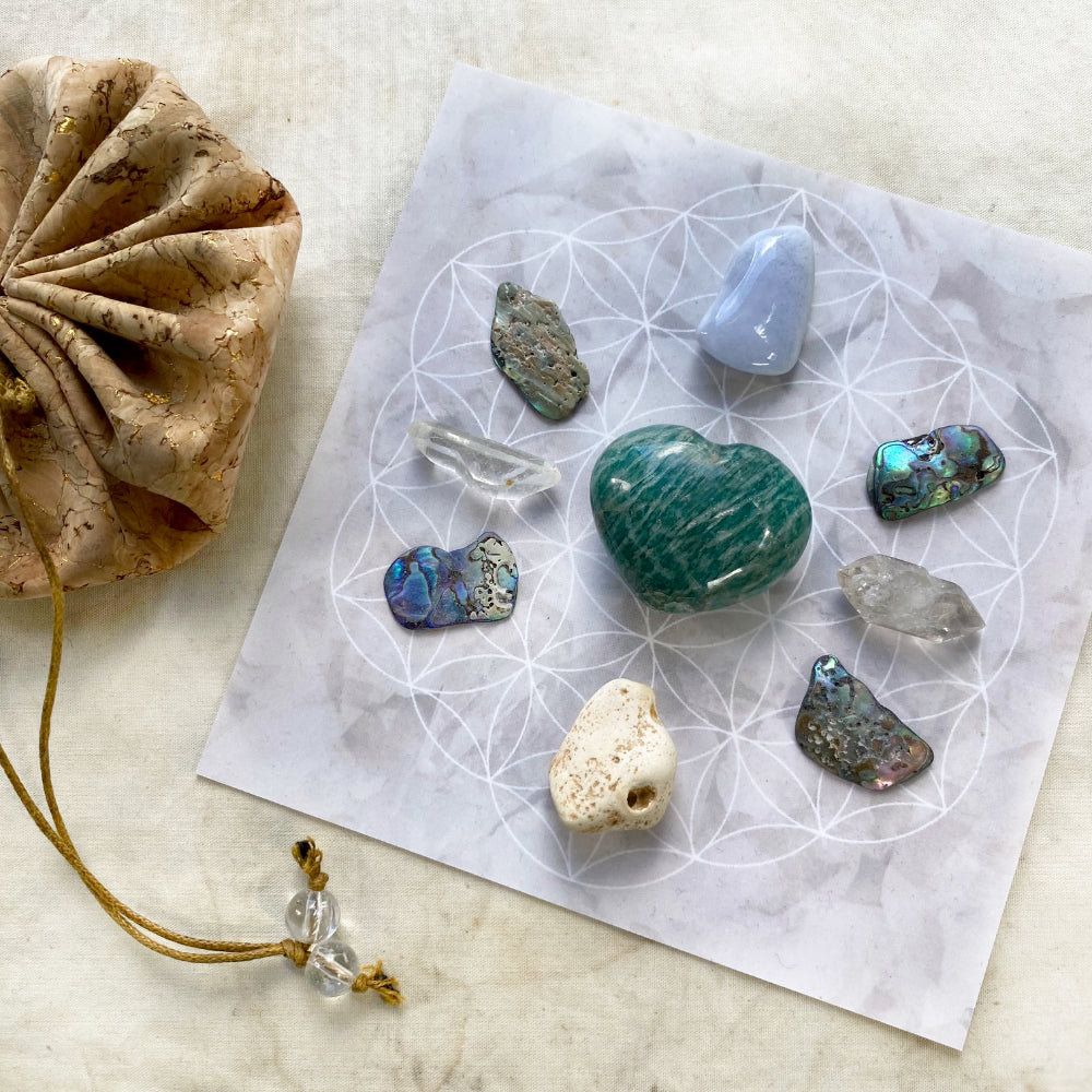 'Confidence & Inner Peace' ~ crystal grid set – Spirit Carrier