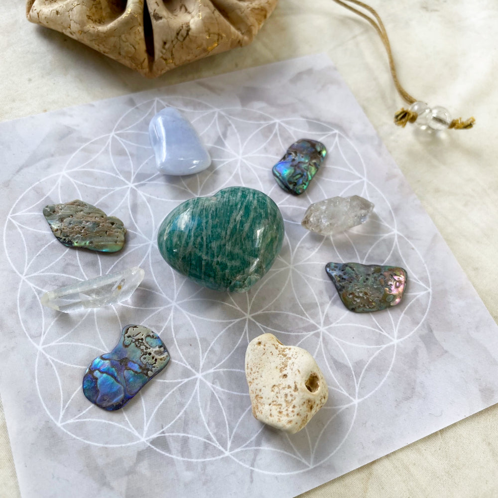 'Confidence & Inner Peace' ~ crystal grid set – Spirit Carrier