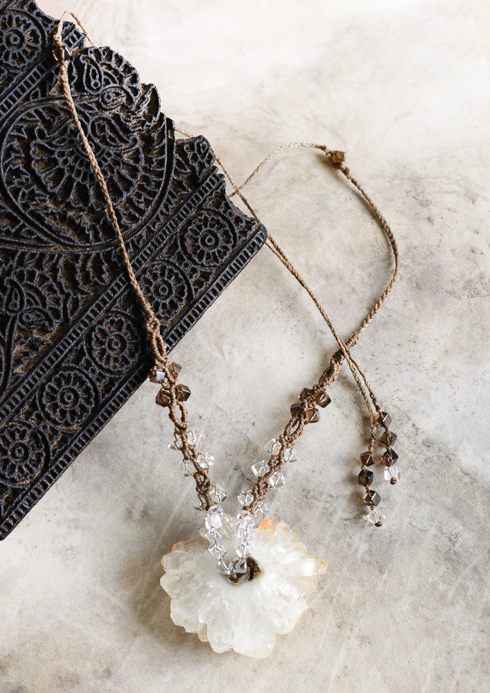 'Mission of Light' ~ Solar Quartz crystal amulet with clear Quartz & S ...