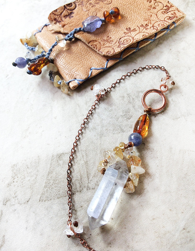 Unique crystal pendulum with decorative carry case – Spirit Carrier