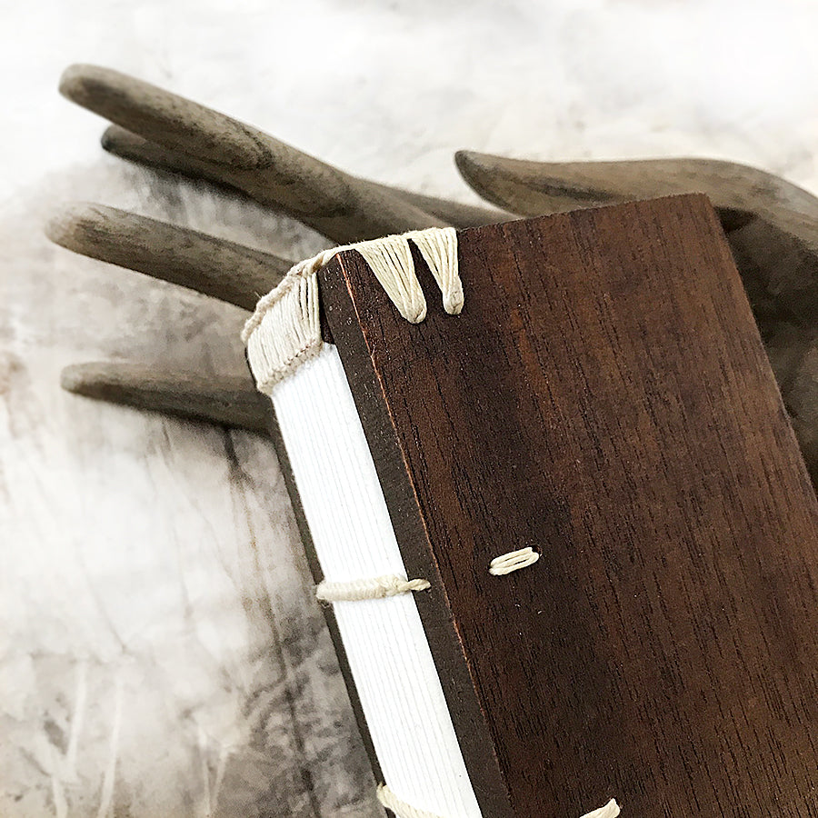 Unique hand-bound journal in mahogany covers – Spirit Carrier