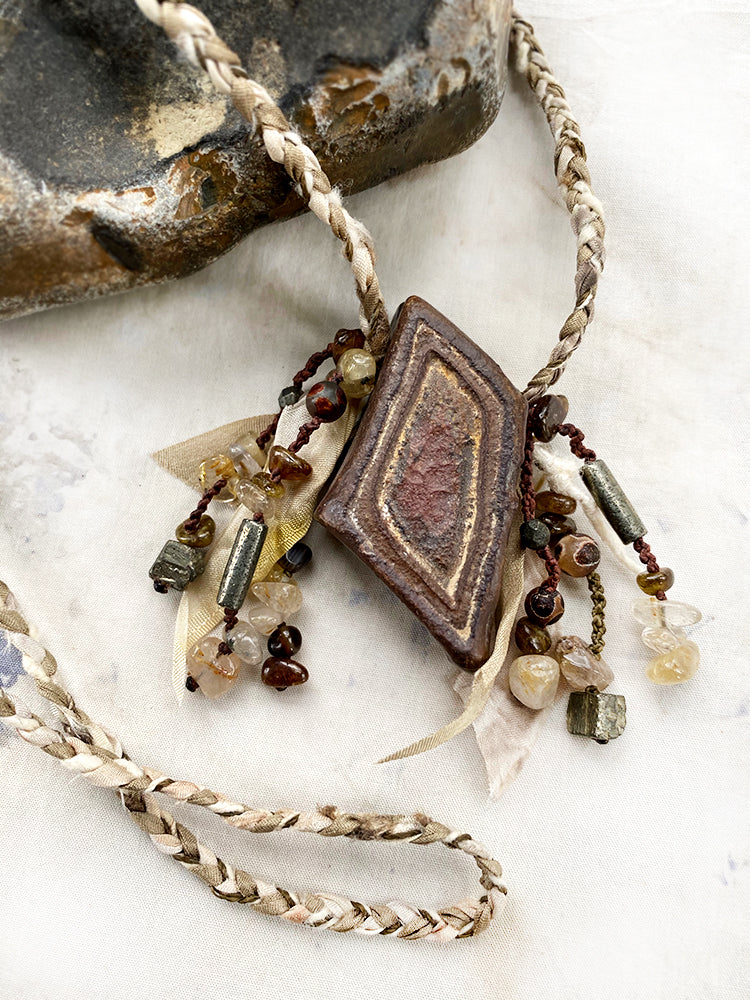 Crystal energy talisman with Moroccan Desert Sandstone – Spirit Carrier