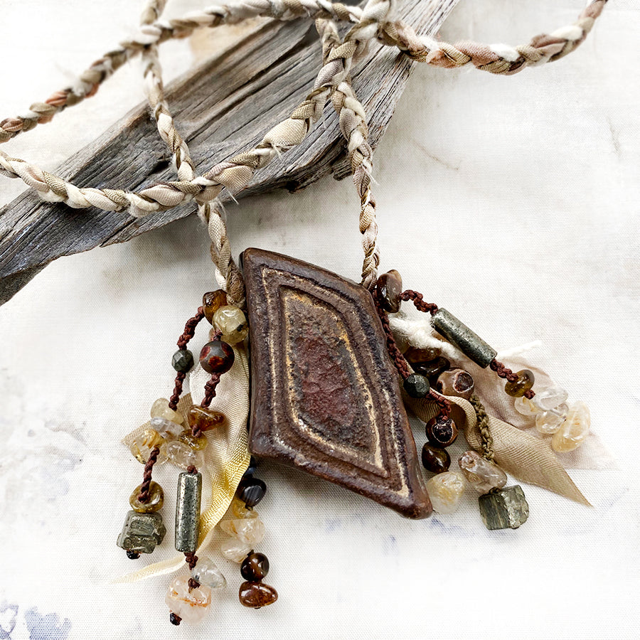 Crystal energy talisman with Moroccan Desert Sandstone – Spirit Carrier