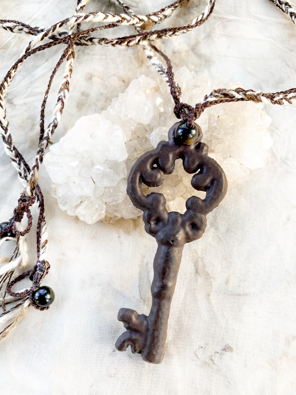 'Master Key' witch talisman with Hawk Eye crystal energy – Spirit Carrier