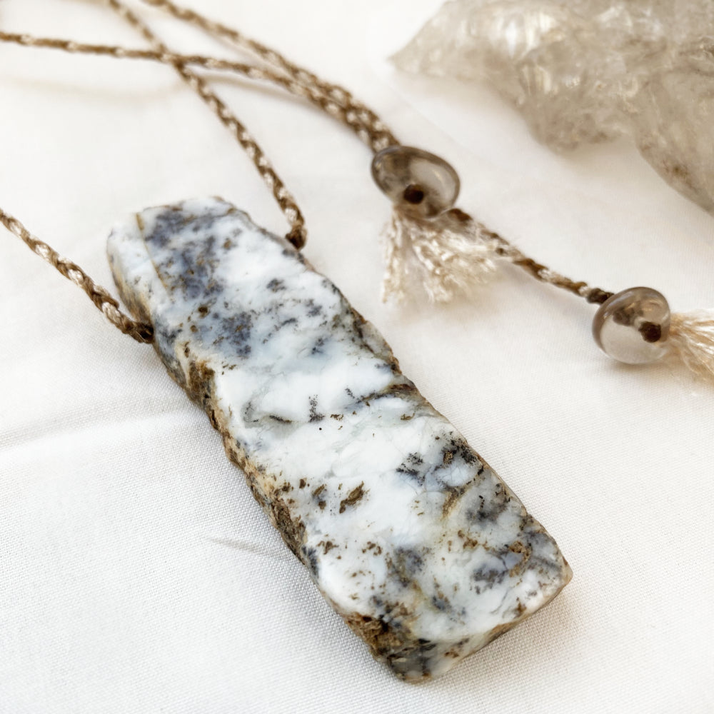 Merlinite crystal healing amulet – Spirit Carrier