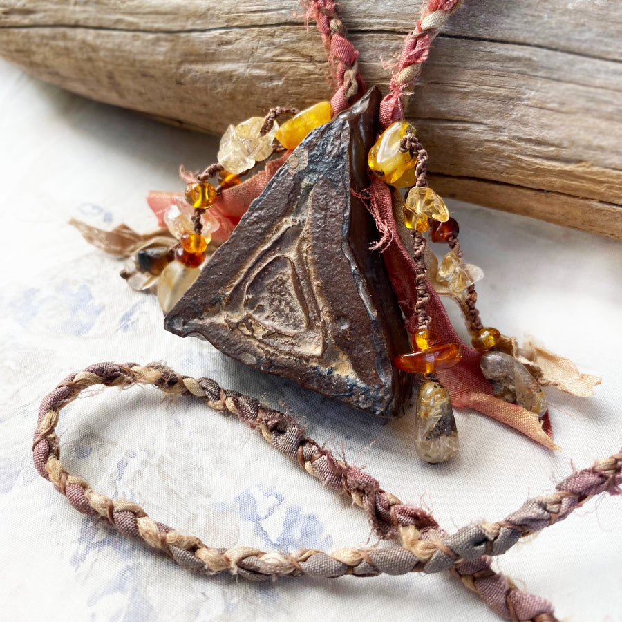 Moroccan desert sandstone crystal healing talisman – Spirit Carrier