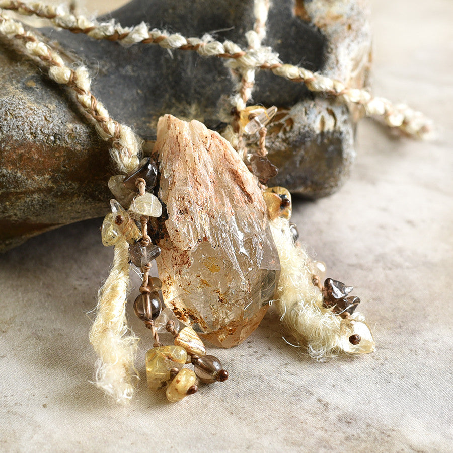 'Auric Shield' ~ stone talisman with natural Citrine – Spirit Carrier