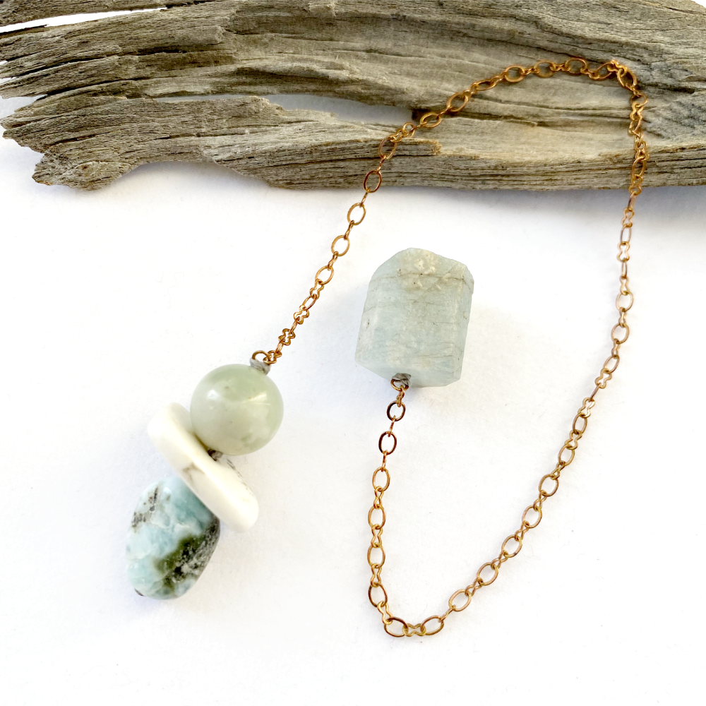 Unique crystal pendulum with pure copper chain – Spirit Carrier