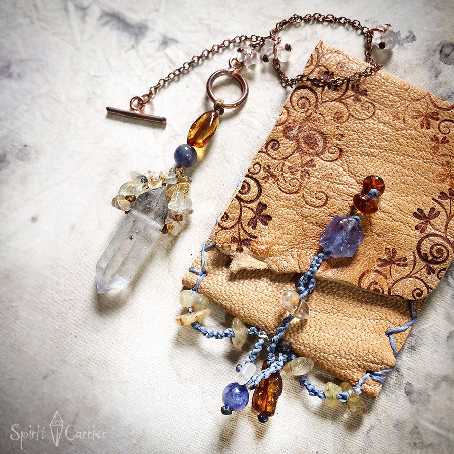 Unique crystal pendulum with decorative carry case – Spirit Carrier